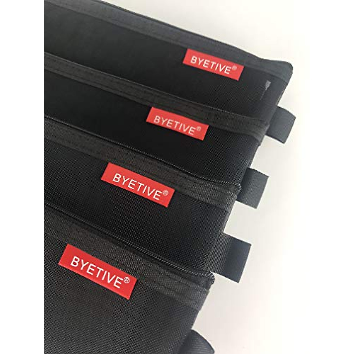 BYETIVE Mesh Cosmetic Bag Mesh Makeup Bag Set Nylon Mesh Bag With Zipper Mesh Toiletry Beauty Storage Bags Mesh Zipper Pouch Cosmetic Organizer Travel Accessories Kit Set Portable Storage