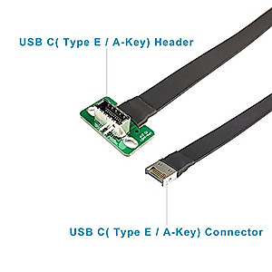 USB 3.1 Header Extension Cable, JoyReken USB3.2 GEN 2 Type-E to Type-E Extension, Internal USB C Header Extender| USB 3.1 Motherboard Adapter | 7.7 inch