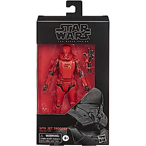 STAR WARS The Black Series Sith Jet Trooper Toy 6-inch Scale The Rise of Skywalker Collectible Action Figure, Kids Ages 4 and Up, Red