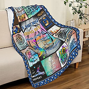Volleyball Gifts, Volleyball Blanket for Women Men 60"X50", Volleyball Gifts Things for Teen Girls Team Coach, Volleyball Senior Night Gifts Party Favors, Soft Throw Blanket for Couch Bed