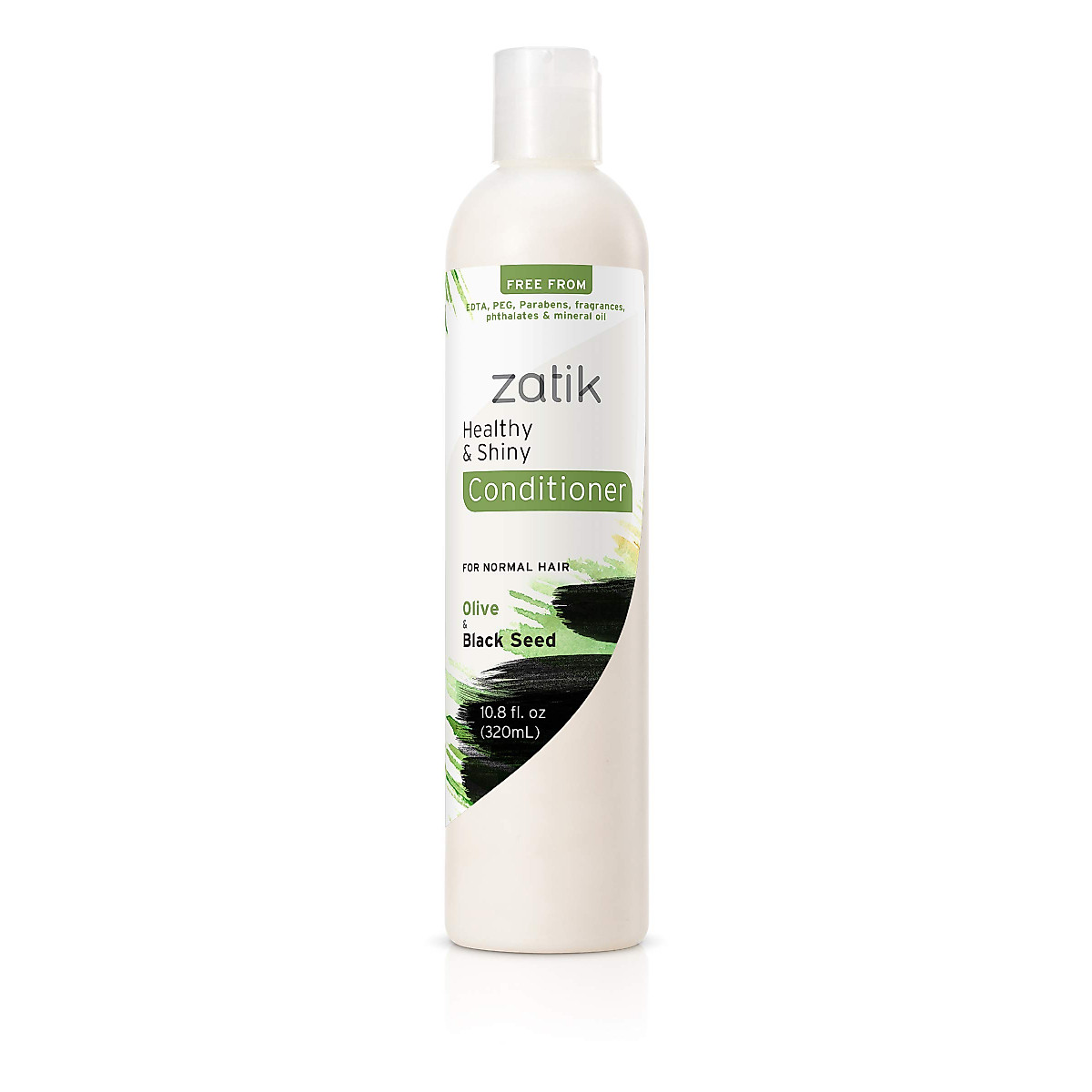 Zatik Naturals - Healthy & Shiny Shampoo and Conditioner set, with Olive and Black Seed, Voluminizing and Safe for Color Treated Hair - one of each 10.80 fl oz.