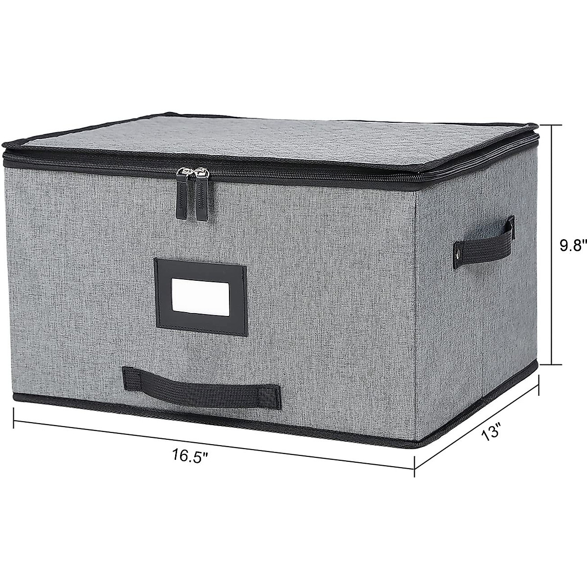 VICTORICH Ultra Large Thick Hard Shell Additional Front Handle Stemware Storage Box, Wine Glass Storage Box with Lable Window, Fully-Padded Inside with Hard Sides