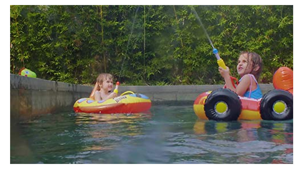 Big Summer Inflatable Fire Boat Pool Float for Kids