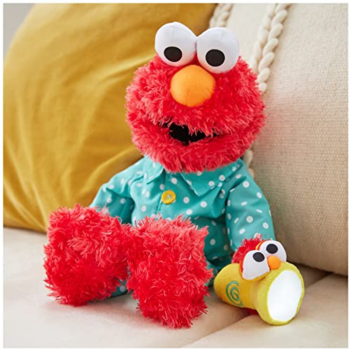 GUND Sesame Street Official Bedtime Elmo Muppet Plush, Premium Glow-in-The-Dark Plush Toy for Ages 1 & Up, Red, 12”