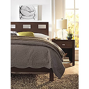 Modus Furniture Solid Wood 2-Side Storage Bed, California King, Riva - Chocolate Brown