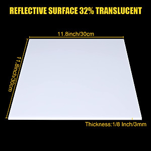 MNKNENG 4 Pack White Acrylic Sheet 1/8 Thick Translucent Acrylic Sheet Board 12 x 12 Inch Plastic Sheets White Plexiglass Sheet Square Board for Signs, Lighting, DIY Crafts