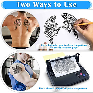 50 Sheets Tattoo Transfer Paper, Cridoz Tattoo Stencil Paper for Tattooing, Transfer Paper for Tattooing, A4 Size 8 1/4" x 11 3/4"