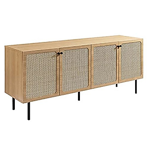 Modway Chaucer Modern Wood Grain Buffet Table Sideboard in Oak