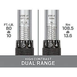 TEKTON 3/8 Inch Drive Micrometer Torque Wrench (10-80 ft.-lb.) | 24330