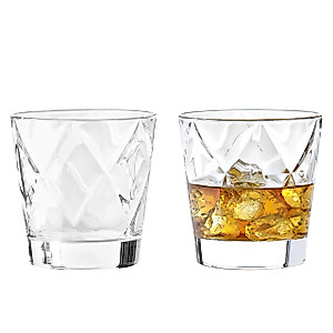 Barski - European Glass - Double Old Fashioned Tumbler Glasses - Uniquely Designed - Set of 6-12 oz. - Made in Europe