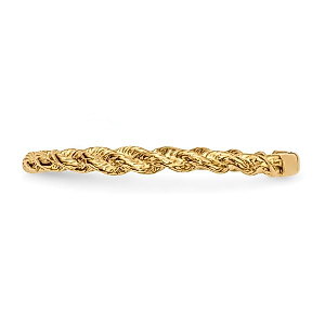 IceCarats 14K Yellow Gold Twisted Rope Woven Crisscross Band Statement Ring Size 7