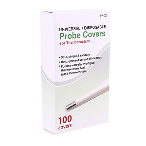 hokojix 100Pcs Disposable Digital Thermometer Probe Covers Sleeve for Armpit Rectal, 8.8x2.5cm, As pictures shown.