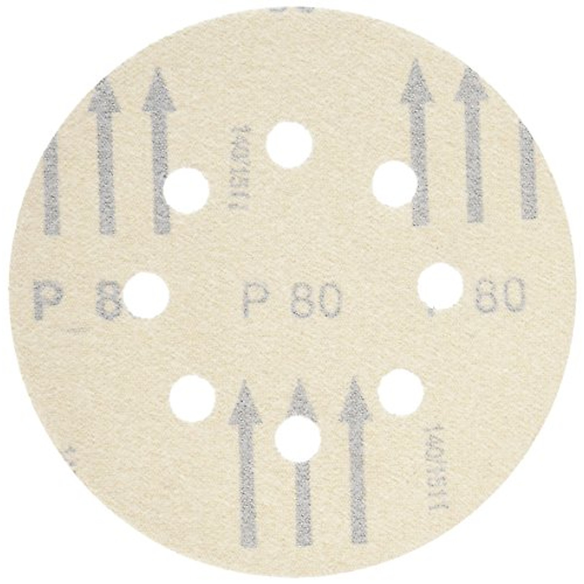 BOSCH SR5R080 5-Piece 80 Grit 5 In. 8 Hole Hook-And-Loop Sanding Discs