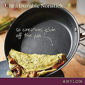 Anolon Advanced Hard-Anodized Nonstick Frying Pan / Nonstick Skillet, 8 Inch, Indigo