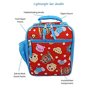 Cocomelon Boys Girls Soft Insulated School Lunch Box (Red, One Size)