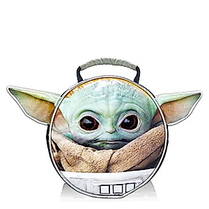 Baby Yoda Backpack with Lunch Box Set - Bundle with 16'' Baby Yoda Backpack, Grogu Lunch Bag, Tote Bag, Stickers, Carabiner, More | Mandalorian Backpack for Kids