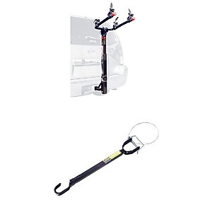 Allen Sports Deluxe 2-Bike Hitch Mount Rack with 1-2 Inch Receiver, Silver/Black and Allen Sports Tension Bar Bicycle Cross-Bar Adaptor