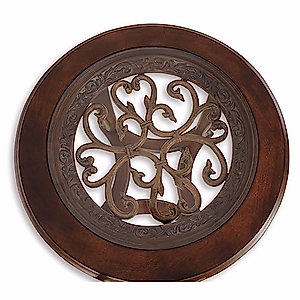 Signature Design by Ashley T499-6 Round End Table, 0, Dark Brown