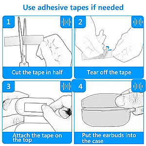 Geekria Silicone Case Cover Compatible with Sony WF-1000XM4 True Wireless Earbuds, Earphones Skin Cover, Protective Carrying Case with Keychain Hook, Charging Port Accessible (Black)