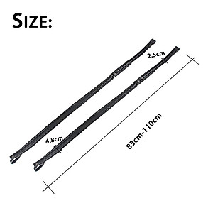 BIBISTORE Soft Leather Adjustable Accordion Shoulder Harness Straps Instrument Accessories (Black)