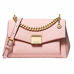 Michael Kors Lita Medium Logo Crossbody Bag, Dark Powder Blush