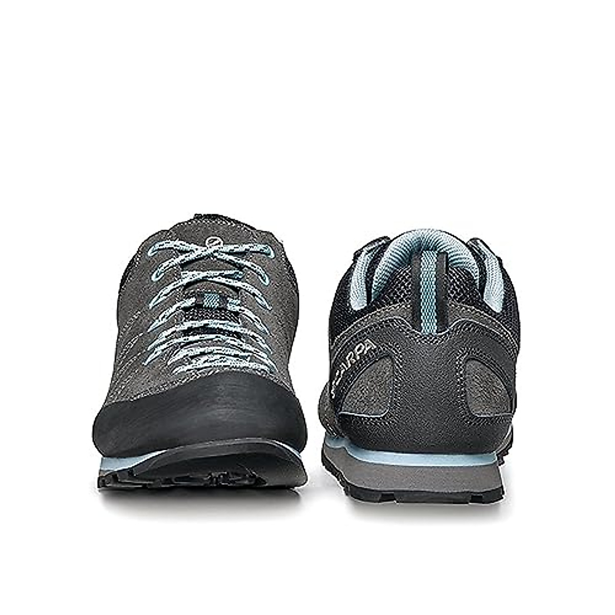 SCARPA Women's Crux Hiking and Approach Shoes - Shark/Blue Radiance - 8-8.5