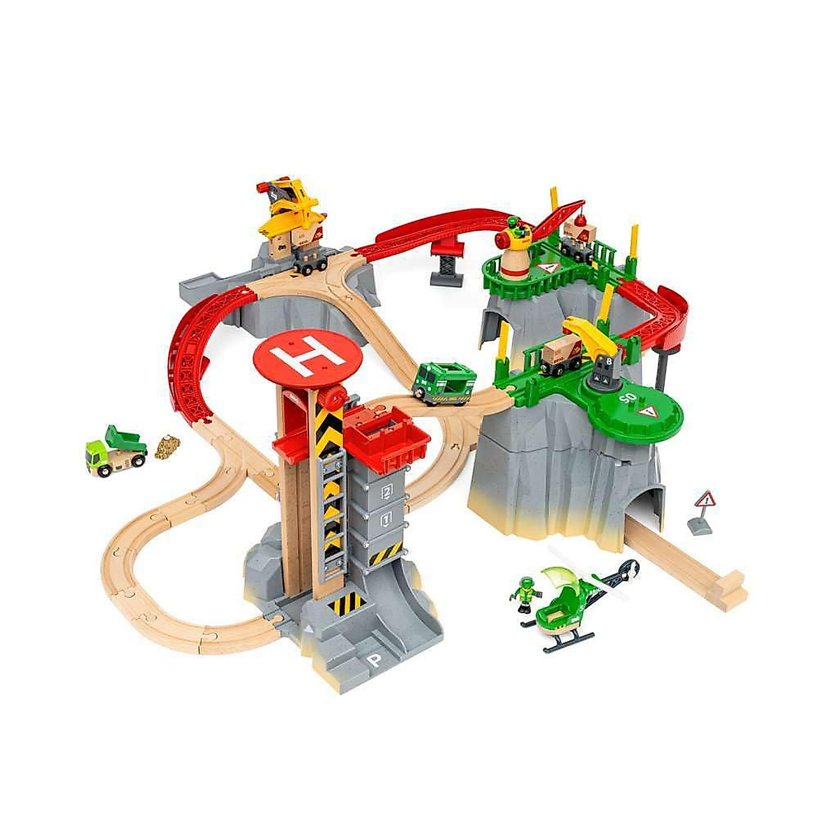 BRIO World 36010 Cargo Mountain Set | 49 Piece Wooden Train Set Toy for Kids Age 3 & Up | Dynamic Play Experience | FSC-Certified Materials | Great Addition to Existing Train Sets
