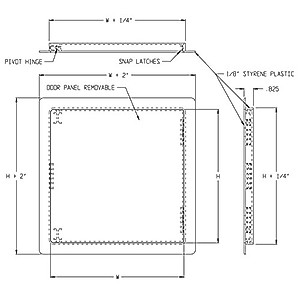 Acudor 24" x 24" Flush Plastic Access Door