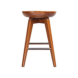 Boraam Bali Counter Height Swivel Stool, 24-Inch, Walnut