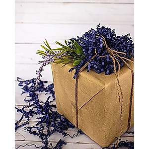 MagicWater Supply Crinkle Cut Paper Shred Filler (4 oz) for Gift Wrapping & Basket Filling - Navy Blue