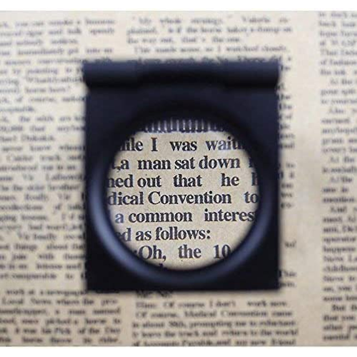 Yosoo 10X 28mm Mini Three-Folding 10X Magnifier Zinc Alloy Magnifier Magnifying Glass with Scale for Textile Optical Jewelry Tool