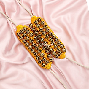 Art Of Creation Dancing Kathak Ghungroo Ankle Bells Pair | 3 Lines Musical Instrument Classical Bharatnatayam Kuchchipudi Dancking Ghungroo From India (60 Bell)