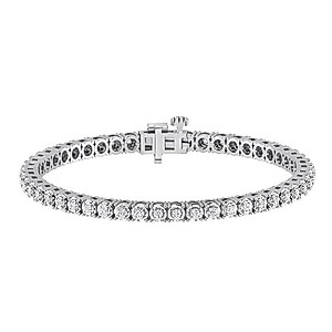 Beyond Brilliance 1.00 Carat Round Natural Diamond Tennis Bracelets for Women | Sterling Silver Bracelet | Fine Jewelry for Her | Timeless Design | Gift Box Included
