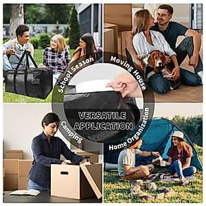 Heavy Duty Extra Large Moving Bags,58 Gallon Jumbo Packing Bags,Huge Moving Storage Bags with Strong Zippers & Carrying Handles,Reusable Big Moving Storage Totes for College Dorm Travel 1Pack