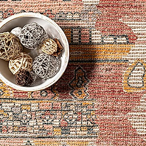 nuLOOM Hermina Flatweave Tribal Jute Area Rug, 6' Round, Multi