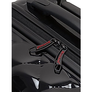 Rockland Quilt Hardside Expandable Spinner Wheel Luggage, Black, 3-Piece Set (20/24/28)