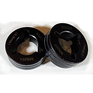 2-PK Drive Roll Replacement For Miller Millermatic 200/210/212/250/251/252/DVI/Pulser/Vintage (VK-Groove .035" 2-PK)