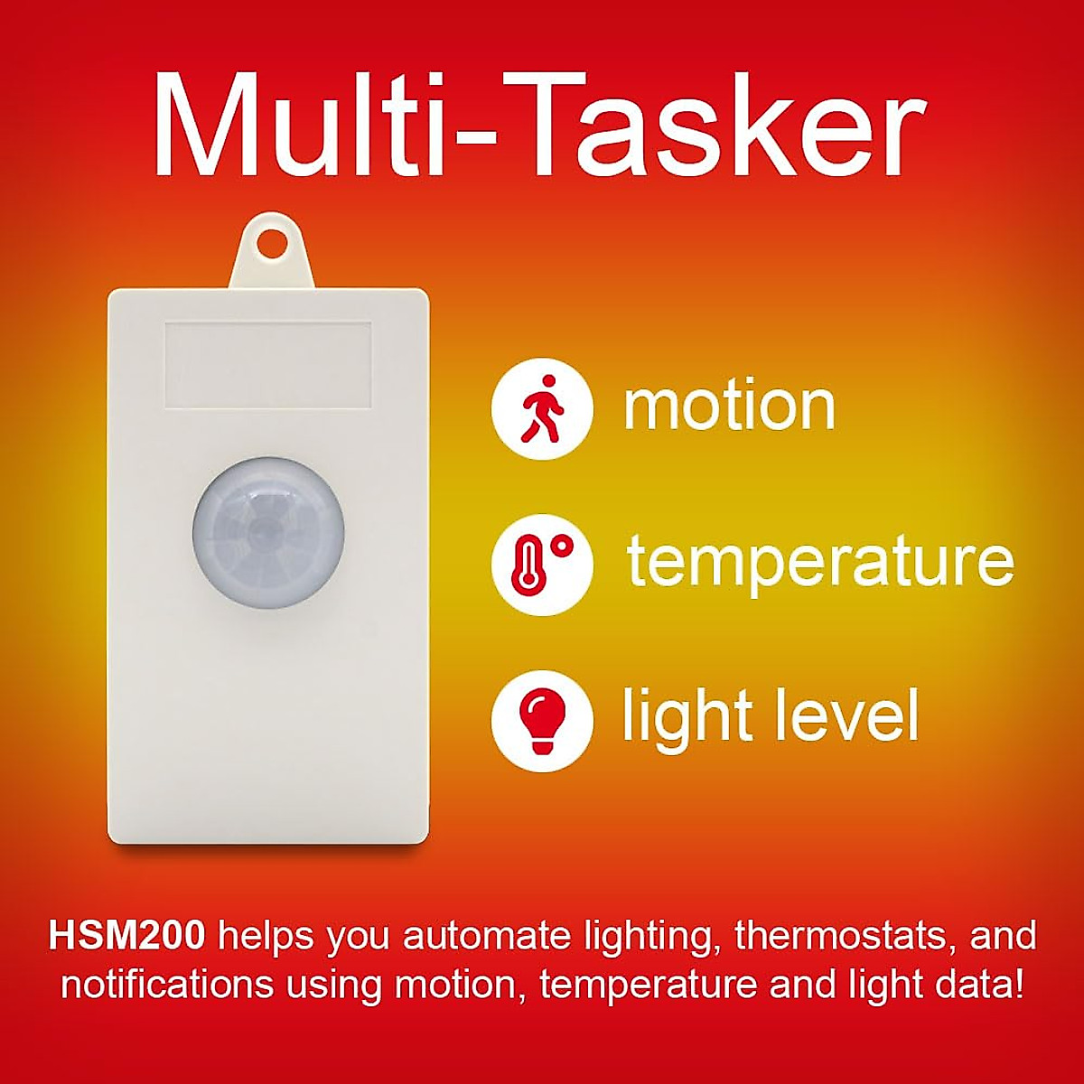 HomeSeer HSM200 Z-Wave Motion, Temperature and Light Sensor with RGB LED Indicator