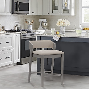 Hillsdale, Dresden Wood Counter Height Stool, Distressed Gray