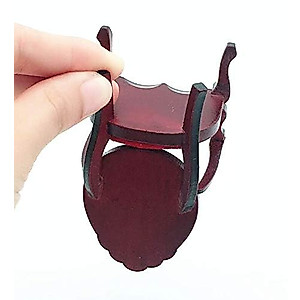 EatingBiting 1:12 Dollhouse Miniature Vintage Retro Single Sofa Chair Furniture for Living Room,Bed Room, Kitchen, Retro Vintage Designed Dolls House Miniature Furniture Action Figures Accessory