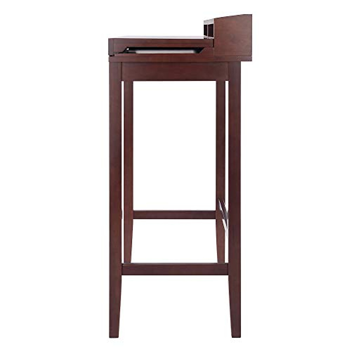 Winsome Brighton High Desk with 2-Drawer, Brown