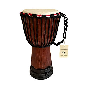 JIVE Djembe Drum African Bongo Congo Wood Drum Deep Carved Solid Mahogany Goat Skin Professional Quality 16" High