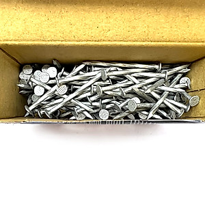 Huttig-Grip Fence Deck Nails 2 inches 6d for Wood Fencing HGN6OGSTDK1 Spiral Shank Outdoor Galvanized Finish, 1 lb Pack of 138 Nails