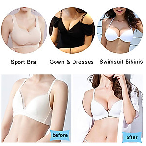 Hicdaw 8 Pairs Bra Pads Inserts Bra Cups Insert Sports Bra Pad Insert Sew in Bra Cups for Women