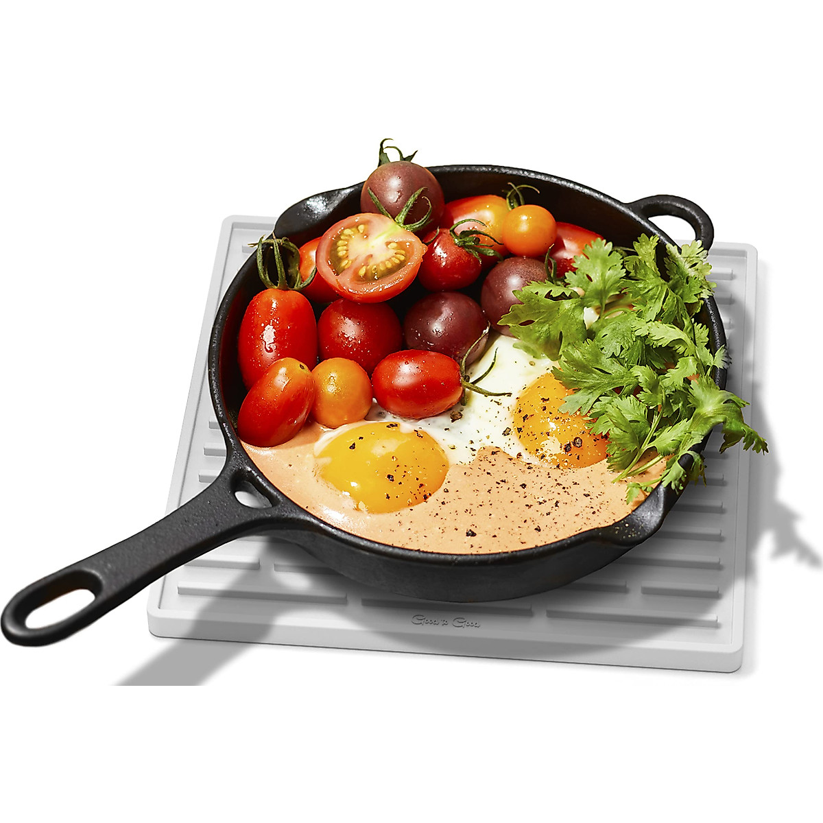 GOOD TO GOOD 1 Pack Extra Thick 446°F Heat Resistant Silicone Trivet for Hot Pots and Pans, Non-Slip, Durable, Flexible, Eco-Friendly, Easy Clean, Multi-Purpose, Versatile Kitchen Countertop Mat