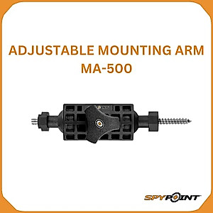 SPYPOINT MA-500 Fully Adjustable Trail Camera Mount - Double Swivel Tilt, Pan Tilt Game Camera Mount for Positioning Cell Cameras for Hunting ¼-20 Tripod Mount, Wood Screw Anchor Cams Mounting