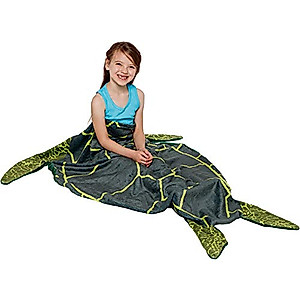 Silver Lilly Animal Tail Blanket - Plush Animal Sleeping Bag Blanket for Kids (Turtle)