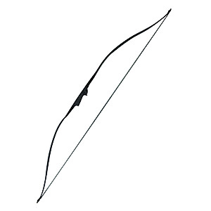 SAS 30-35lbs 22-29" Robinhood Long Bow for Adult/Youth w/Belt Quiver, Armguard, Finger Tab, Arrow Rest, Target Face and 2 x Arrows (Black)