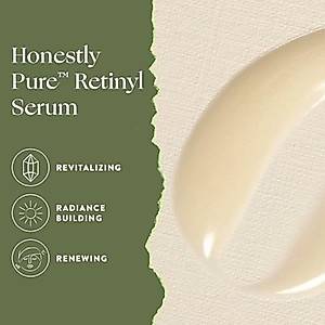Honest Beauty Honestly Pure Nightly Retinyl Serum | Moisturizes, Exfoliates, Reduces Fine Lines + Wrinkles | Retinyl Linoleate + Hyaluronic Acid | Vegan + Cruelty Free | 1 fl oz
