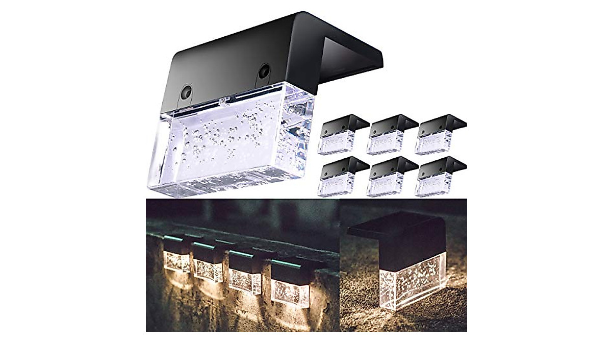 SUNFACE Solar Deck Lights 6-Pack - Weatherproof Outdoor Lighting